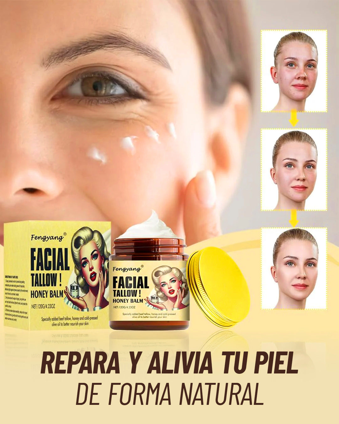 Crema Facial de Sebo y Miel – Casa&Hogar